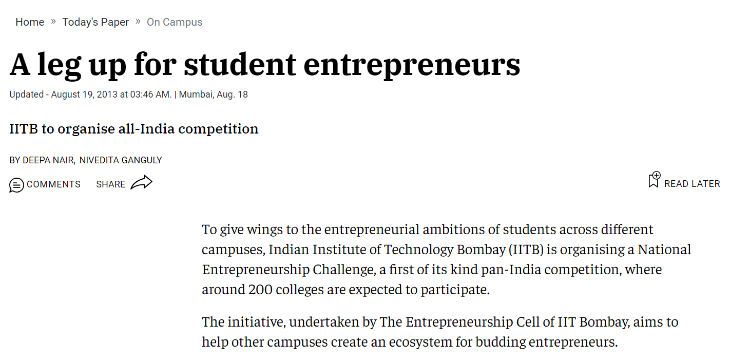 NEC | E-Cell IIT Bombay